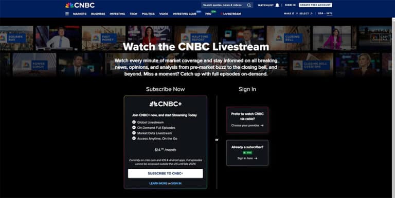 CNBC Live : tous les programmes accessibles depuis la France