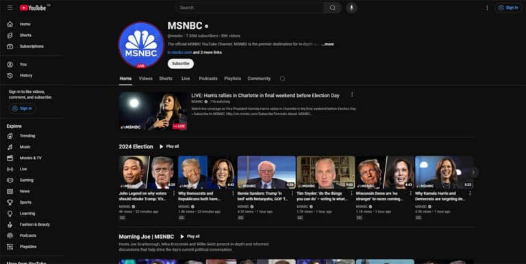 MSNBC News : Live streaming de la chaine d'info en France