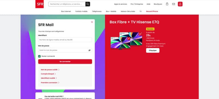 Webmail SFR : accès à votre messagerie et services TV SFR
